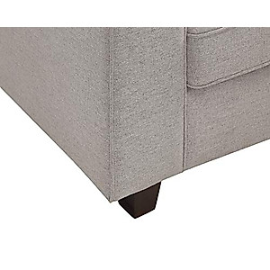 Devion Furniture Lionel Sectional, Light Gray 98" D x 124" W x 34" H