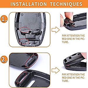 Henrida Keyless Entry Remote Key Housing Replacement for Honda Civic CR-V Fit Accord Crosstour Odyssey CR-Z Key Fob Shell Case，for Honda 2+1 Buttons with Screwdriver (Yellow)