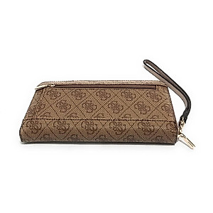 GUESS Laurel Large Zip Around Wallet, Latte Logo