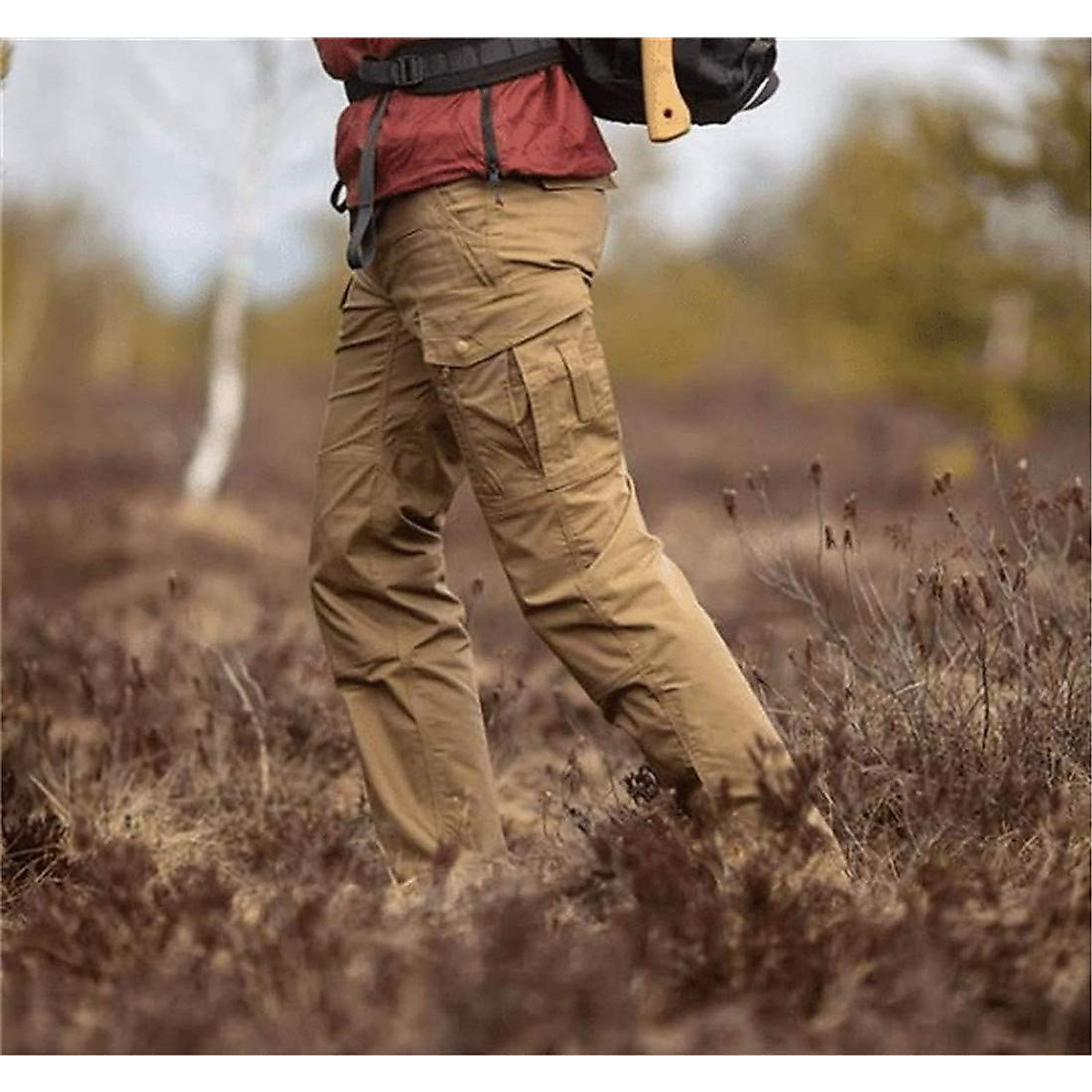 LELEBEAR 2021 Upgraded Tactical Waterproof Pants, Mens Waterproof Hiking Tactical Trousers for Combat Outdoor Hiking (Gray, XX-Large)