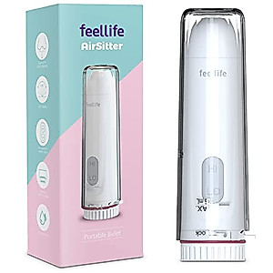 FEELLIFE Portable Bidet Travel Bidet for Women, Men, Baby, Pregnant, Old - Electric Handheld Bidet Sprayer Large Capacity for Personal Hygiene Cleaning with 2 Pressure Options