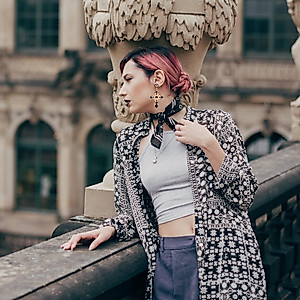 Big Black Cross Earrings for Women Black Cross Dangle Earrings First Communion Gifts Baptism Confirmation Catholic Christian Gifts