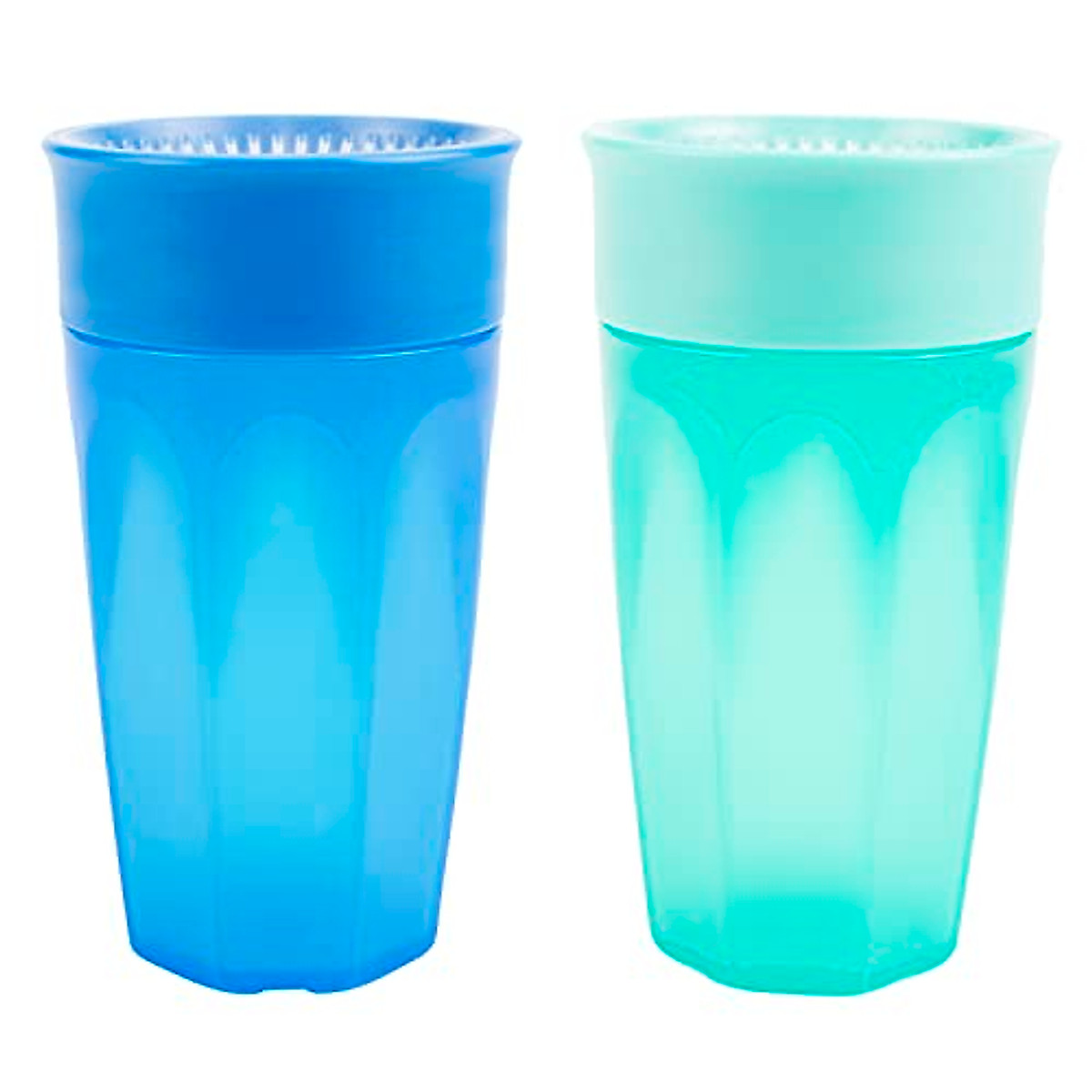 Dr. Brown's Milestones Cheers 360 Training Sippy Cups for Babies and Toddlers, Blue & Aqua, 10oz, 2-Pack, BPA Free, 9m+