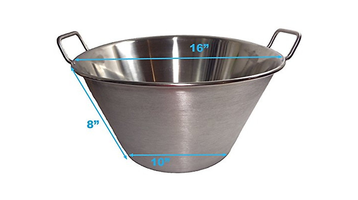 Heavy Duty 16" Stainless Steel Cazo for Outdoor Cooking | Durable ...