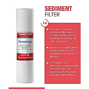 PureDrop PDR-F7RO Replacement Water Filter Pack, White