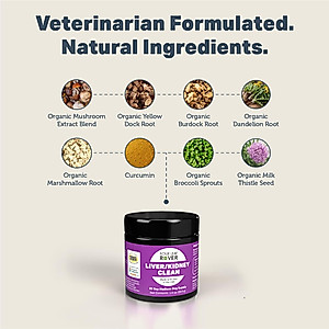 Four Leaf Rover - Liver/Kidney Supplements for Dogs | Enhance & Support Liver/Kidney Functions | Dog Kidney Support |Proprietary Blend of Organic Mushroom – 60-Day Medium Dog Supply