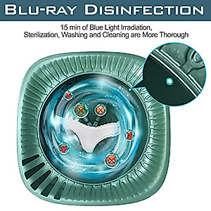 MJJ Mini Washing Machine, Small Underwears Washing Machine, 2.5L Portable Turbo Washer Machine,for Underwears,