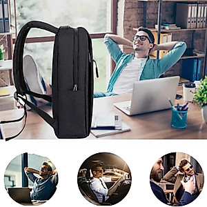 Laptop Backpack 15.4 Inch College Rucksack Water Resistant Business Travel Backpack with USB Charging Port for Women Men