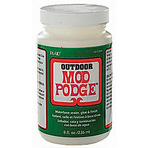 Mod Podge Waterbase Sealer, Glue and Finish for Outdoor (8-Ounce), CS11220 Clear Finish