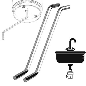 BienBion 2-Pack Garbage Disposal Wrench,Allen Wrench Tool for InSinkErator Garbage Disposals Repair,Garbage Disposal Tool for Unclog Kitchen Sink Food Garbage Blockage (A-Silver)