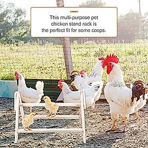 NUOBESTY Chicken Wooden Jungle, 1 Pc Birds Gym Backyard Barnyard, Chick Perch Wood Stand Chicken Cage Wood Roosting Bar Chicken Toys for Coop and Brooder for Chickens Hens Chicks |43X34X25.5CM
