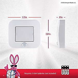 Energizer Motion-Activated LED Path Light, Wireless, 20 Lumens, Indoor/Outdoor, Easy to Install, 3 AA Battery Operated, Ideal for Hallway, Entryway, Stairs, Pathway, Patio, Deck, Basement, 38183