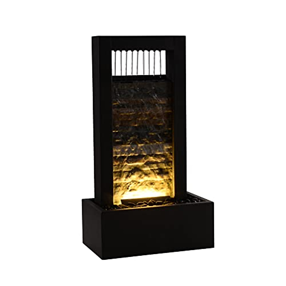 Kenroy Home 51120WG Gantry Table Fountain with Gray Finish, Rustic Style, 18.25" Height, 10" Width, 6" Depth