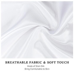 Supkiir 4 Pack Bolster Cervical Pillow Cover, Stain Cylinder Neck Pillow Covers Only, Round Cervical Neck Roll Pillow Case with Zipper for Sleeping Cylindrical Pillow Cushion(White 16 x 6 inches)