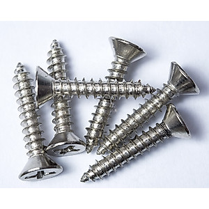 100 Qty #4 x 1/2" Flat Head 304 Stainless Phillips Head Wood Screws (BCP105)