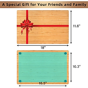 Bamboo Cutting Board Compatible with Ninja DCT401 DCT402 DCT451 Double Oven, Heat Resistant Cutting Board for Convection Toaster Oven, Air Fryer Accessories Compatible with Ninja Oven, Reclaim Space