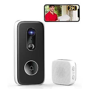JOOAN Indoor Outdoor Camera Wireless, 1080P Home Security Camera for Baby/Pet Camera Indoor with 2-Way Audio, Motion/Sound Detection, IP66 Waterproof, 24/7 SD Card Recording, Color Night, 2.4G (3MP)