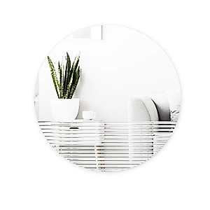 Umbra Ridge Wall Mirror for Entryways, Bathrooms, Living Rooms and More, 24 Inch, Clear