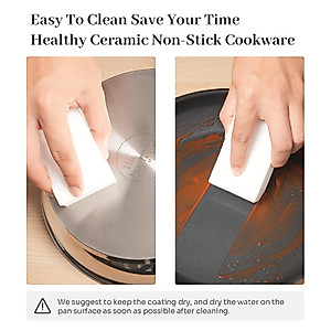 ZHANG XIAO QUAN SINCE 1628 Pots and Pans Set Non Stick, Taupe Pots and Pans Set, 6PCS Aluminium Oven Safe Cookware Set, PTFE/PFAS/PFOA Free Cookware, Non Stick Pots and Pan Set Detachable Handle