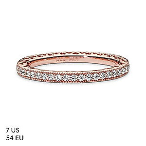 Pandora Hearts Of Pandora Ring, PANDORA Rose, Clear Cubic Zirconia, Size 7