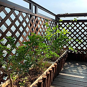 JHZWHJ Garden Fence Privacy Screen Wooden Fence Courtyard guardrail Grid Decoration Pet Fence (Size : 90x120cm)