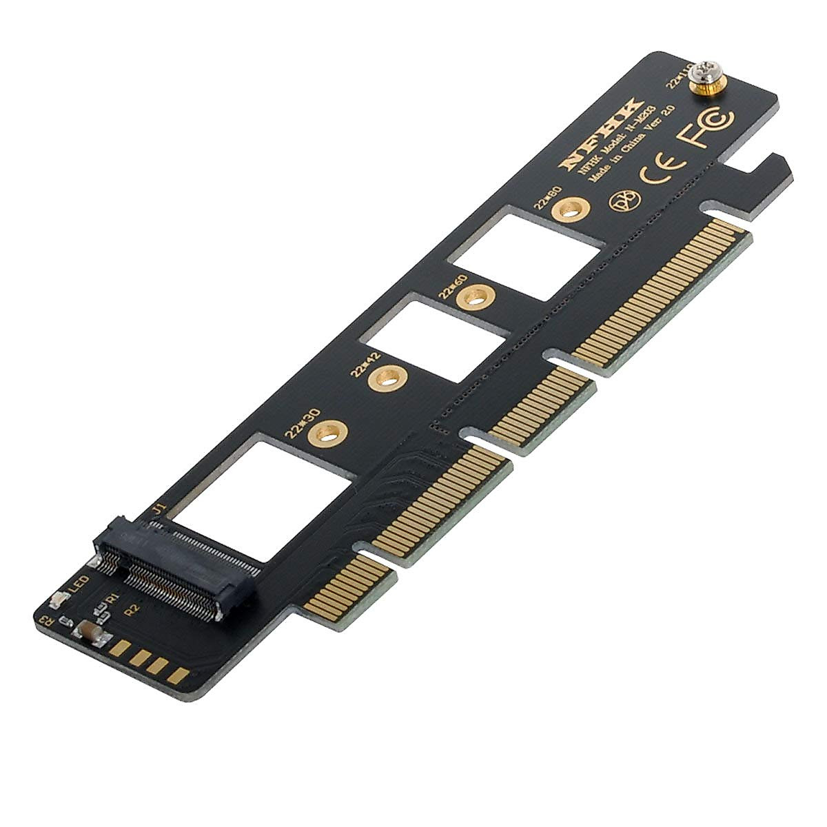 Cablecc NGFF M.2 M-Key NVME AHCI SSD to PCI-E 3.0 16x 4X Adapter for 110mm 80mm SSD