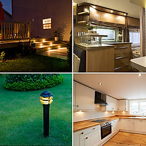 Newhouse Lighting T5-3018-4 LED Bulb, 3W (18W Equivalent) T5 Halogen Replacement Lights, 300 Lumens, 12V, 3000K, White, 4-Pack