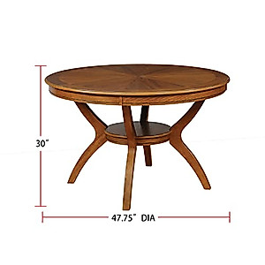 simple relax Wood Table with Shelf, Deep Brown