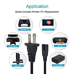 Cable Nahao 6 Ft AC Power Cord Compatible with Vizio TV E Series: E221-A1, E221-A1, E291-A1, E231-B1, E231i-B1; SmartCast E43-E2 LCD Monitor SB3621n-E8 SB3821-C6 SB3851-CO SB4051-C0 Sound Bar