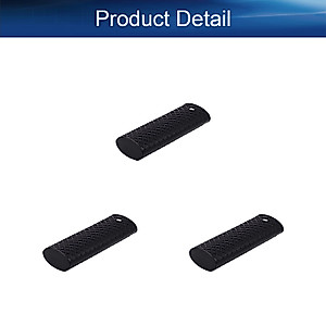 Bettomshin 3Pcs Silicone Hot Handle Holder, 155mm/6.1inch Non-Slip Silicone Pot Holder Sleeve, Heat Resistant Potholder Cookware Handle Cast Iron Skillet Handle Cover Black