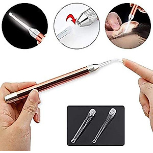 Xuke Tonsil Stone Removal Set Includes 1 Stainless Steel Tonsil Stone Removal Tool, 1 Tonsil Stone Remover with LED Light, 100 Long Swabs andStainless Steel Tongue Cleaner Scraper (small)