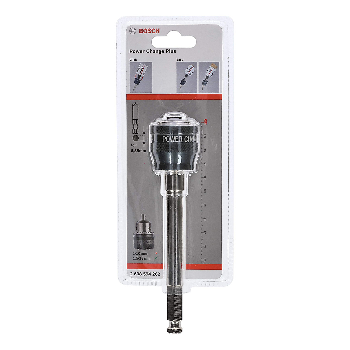 Bosch Professional 2608594262 Power Change Adapter (Socket SDS Plus, Including HSS-G Drill Bit 7.15 x 85 mm, Hole Saw Accessories), Colour, Size