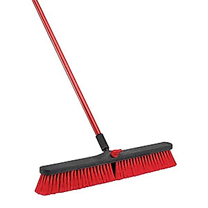 Libman 805 Multi-Surface Push Broom with Recycled Broom Fibers, 24"