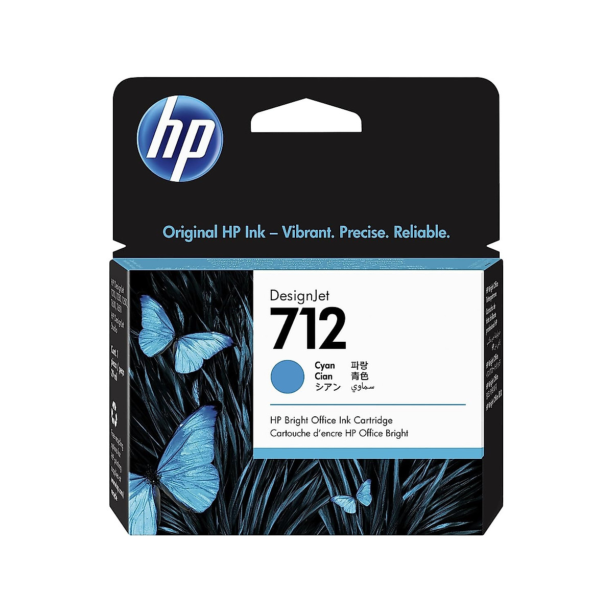 HP 712 Cyan 29-ml Genuine Ink Cartridge (3ED67A) for DesignJet T650, T630, T230, T210 & Studio Plotter Printers