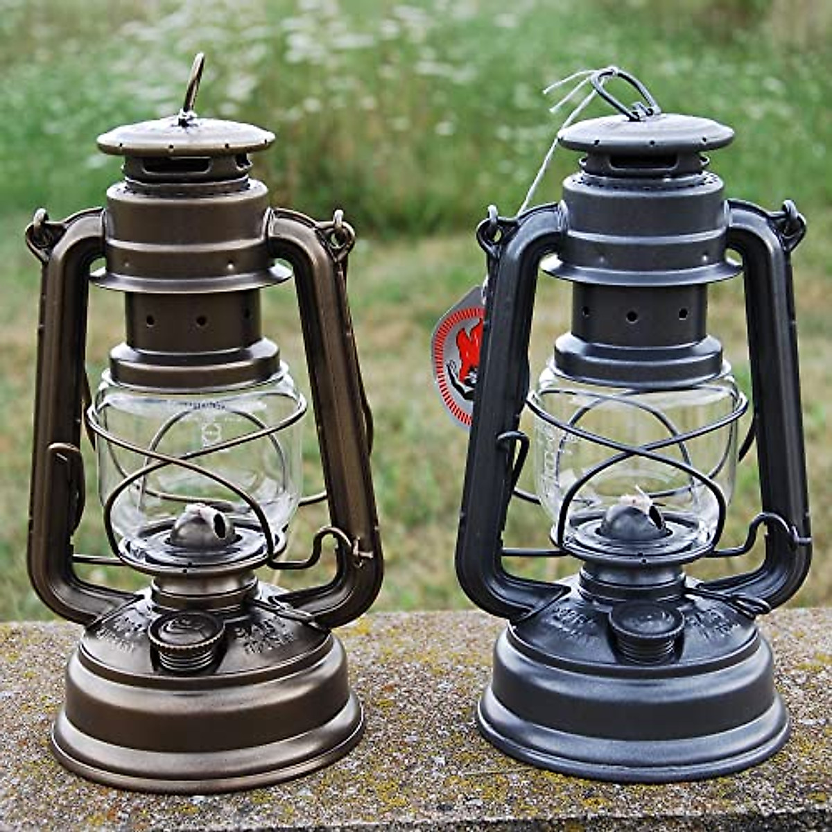 Feuerhand Outdoor Kerosene Fuel Lantern, Baby Special 276 Galvanized Hurricane Lamp for Camping or Patio, 10 Inches, Bronze