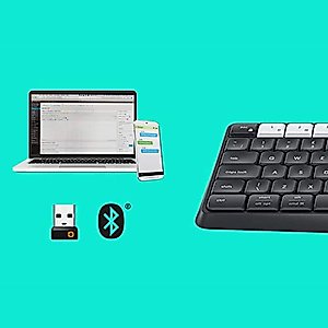 Logitech Bluetooth K375s Multi-Device Wireless Keyboard and Stand Combo