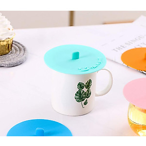 6 Pcs Silicone Cup Lids,Accfore Silicone Cup Covers Lids Anti-dust Airtight Seal for Mugs, Drink Cup,Cups,Glass Cup,Coffee Cup