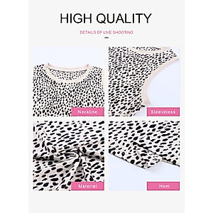 Dokotoo Womens Tops Dressy Casual Leopard Print Crewneck Sleeveless Slim Fit Summer Lightweight Tank Tops Leopard X-Large