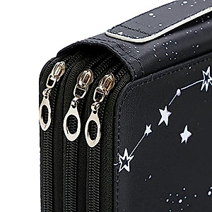 Lbxgap Portable Colored 120 Slots Pencil case Organizer with Printing Pattern for Prismacolor Watercolor Pencils, Crayola Colored Pencils, Marco Pencils