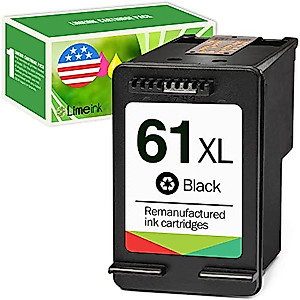 Limeink Remanufactured Ink Cartridge Replacement 61XL High Yield for HP 1000 1010 1050 1055 1510 1512 2000 2050 2510 2512 2514 2540 2542 2543 2549 3000 3050 3050A 3051A 3052A 3052A 3054A Envy -1 Black