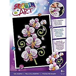 Sequin Art Purple Orchid, Sparkling Arts and Crafts Kit; Creative Crafts for Adults and Kids