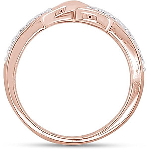 AFFY Sterling Silver Diamond Heart Ring (1/20 cttw, I-J Color, I3 Clarity)