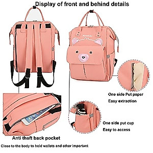Diaper Bag Backpack,Travel Backpack for Mom & Dad Maternity Diaper Bag with Insulated Pockets,Multifunction Travel Waterproof Diaper Bag Large Capacity for Travel/Work/Camping/Parks(Blue)