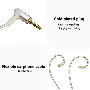 Replacement Audio Cable Extension Cord for for 1964 UE3X UE18 W4R UM3X, for KZ AS10 ZST ZS3, for Revonext QT2 QT3, for RX8 BQEYZ KC2 KB1, Headphone Upgrade Cable