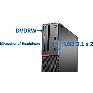 Lenovo ThinkCentre M900 SFF Desktop Computer, Intel Core i5-6500 Upto 3.6GHz, 8GB RAM, 1TB SSD, 4K 2-Monitor Support DisplayPort, HDMI, DVD-RW, AC Wi-Fi, Bluetooth - Windows 10 Pro (RENEWED)