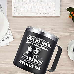 Abledn Christmas Gifts for Dad from Daughter, Son - You're A Really Great Dad Coffee Mug - Funny Birthday Gifts for Men Dad Husband and Grandpa - Dad Birthday Gifts (14oz, Black)