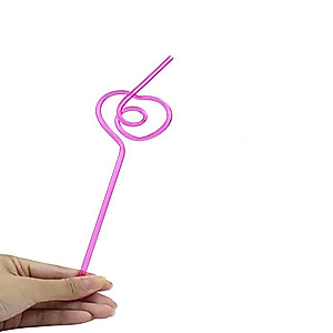 12 PCS Heart-Shaped Party Straws Drinking Sipping Straws, Novelty Props for Wedding Birthday Party…