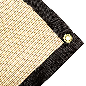 Be Cool Solutions 70% Brown Outdoor Sun Shade Canopy: UV Protection Shade Cloth| Lightweight, Easy Setup Mesh Canopy Cover with Grommets| Sturdy, Durable Shade Fabric for Garden, Patio & Porch 6'x12'