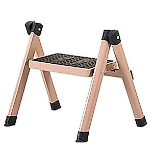 ZXZB Foldable Step Stool for Potty Training, Small Ladder for Bathroom Bedroom Kitchen/Pink