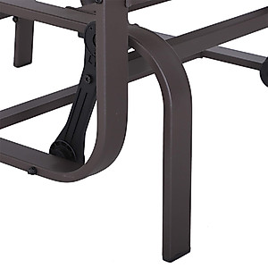 Outsunny Outdoor Glider Chair, Gliders for Outside Patio with Smooth Rocking Mechanism and Lightweight Construction for Backyard, Beige